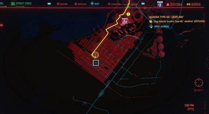 Cyberpunk 2077: où trouver Quadra Type-66 Javelina - CP77